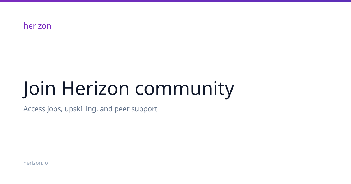 Join Herizon community - Herizon